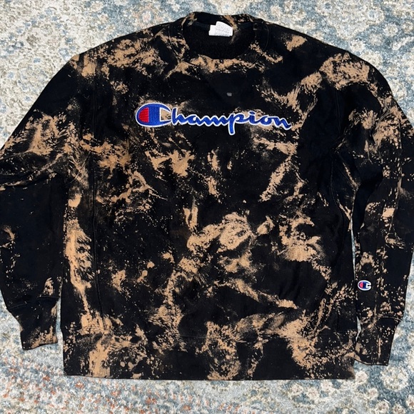 Champion | Tops | Champion Crew Neck Oversized Bleached | Poshmark